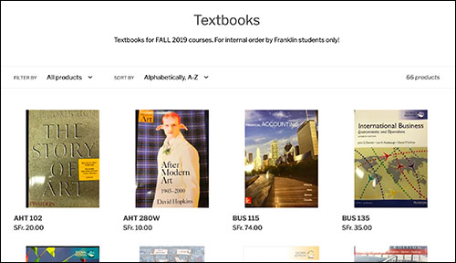 Franklin Begins Online Textbook Sales | FUS